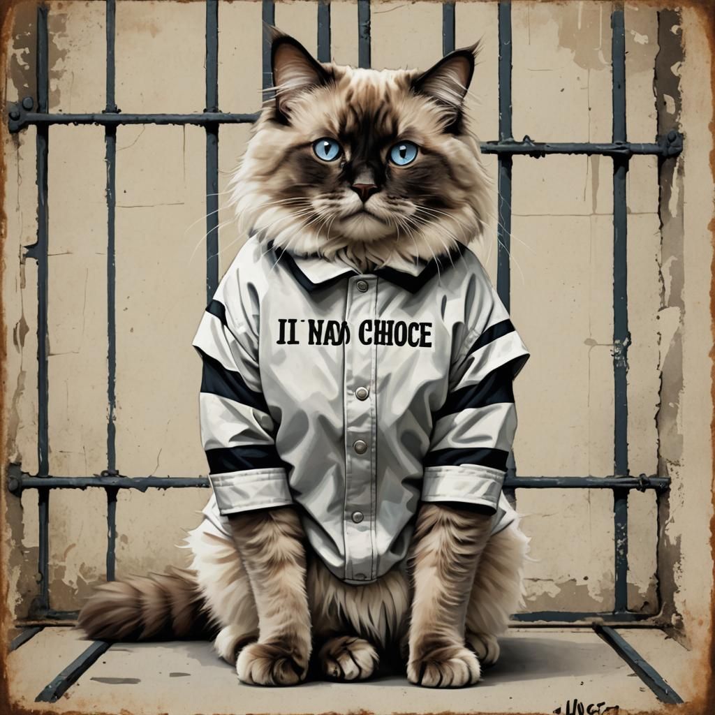 Prison Cat 1 - AI Generated Artwork - NightCafe Creator
