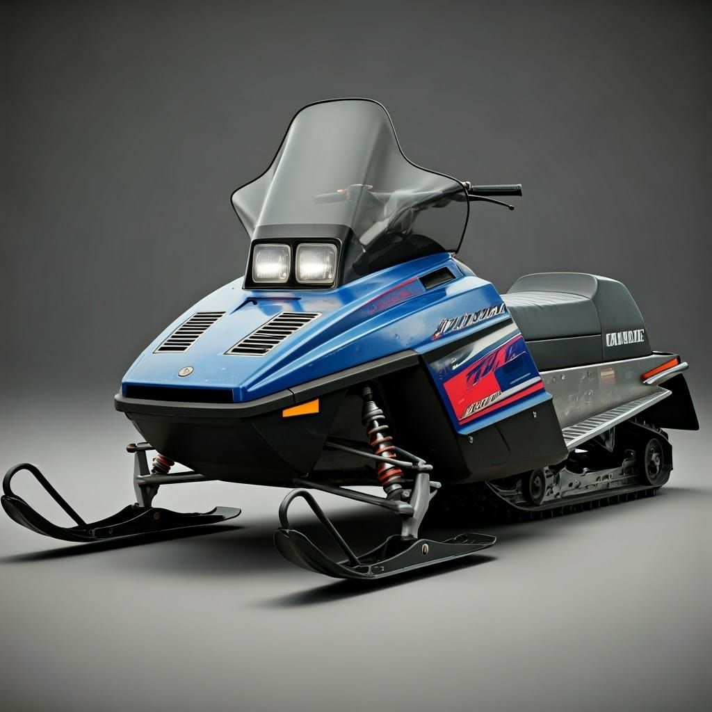 Stunning 1989 Yamaha PHAZER 480 Snowmobile in Hype... - AI Art