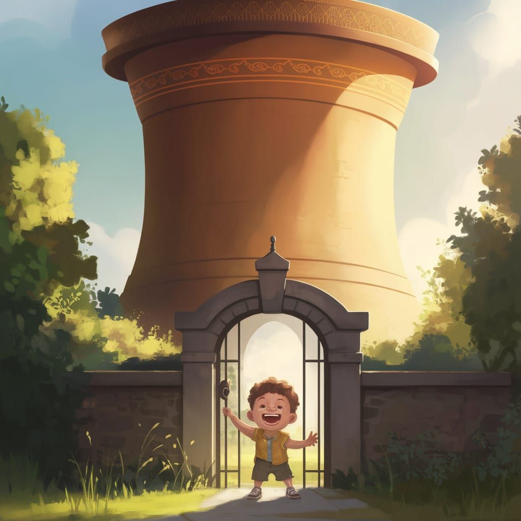 I opened it! What fun! - Whimsical Tower in Vibrant Landscap...