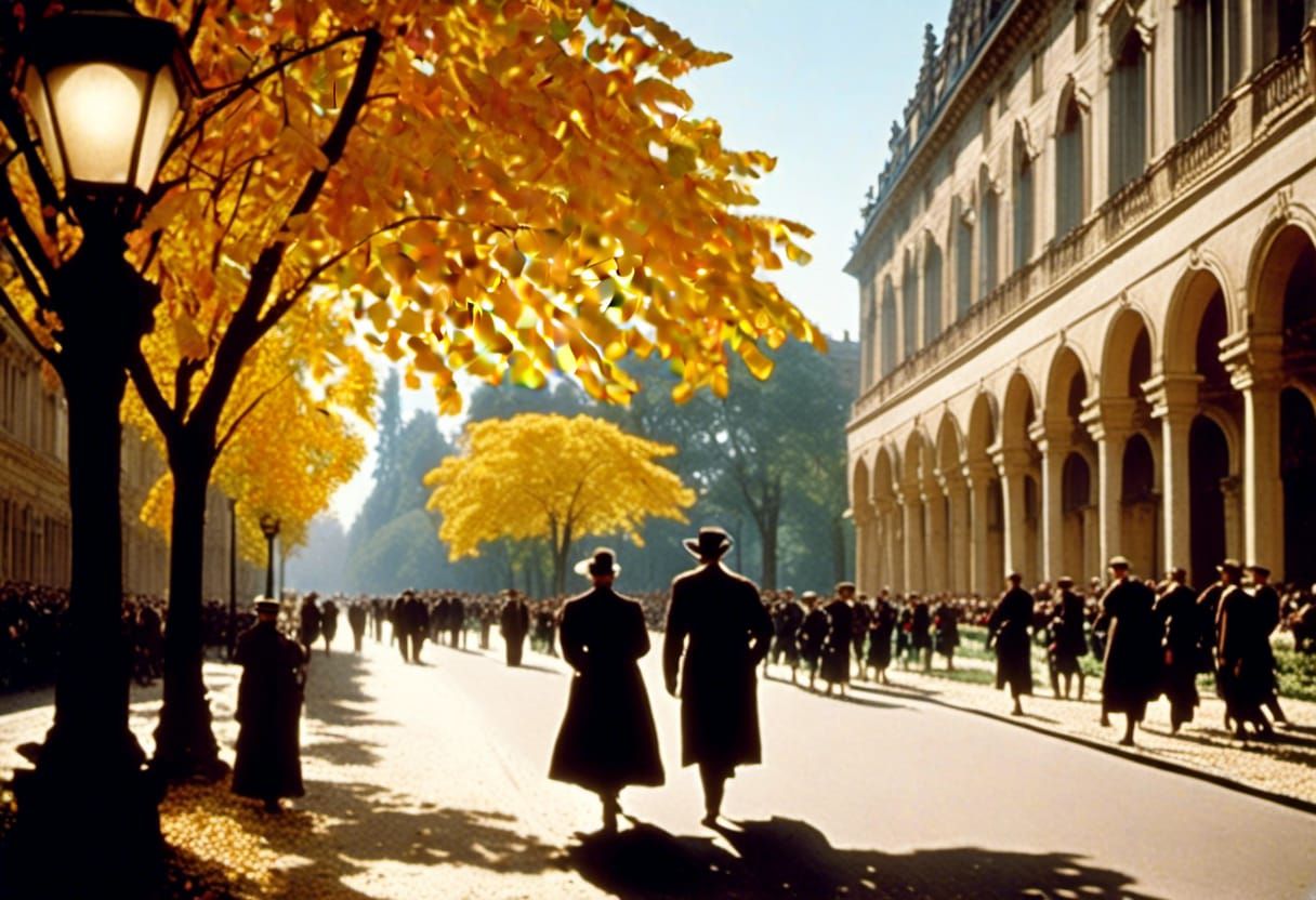 Autochrome In style of Saul Leiter, Spain, Gilded Age man walking ...