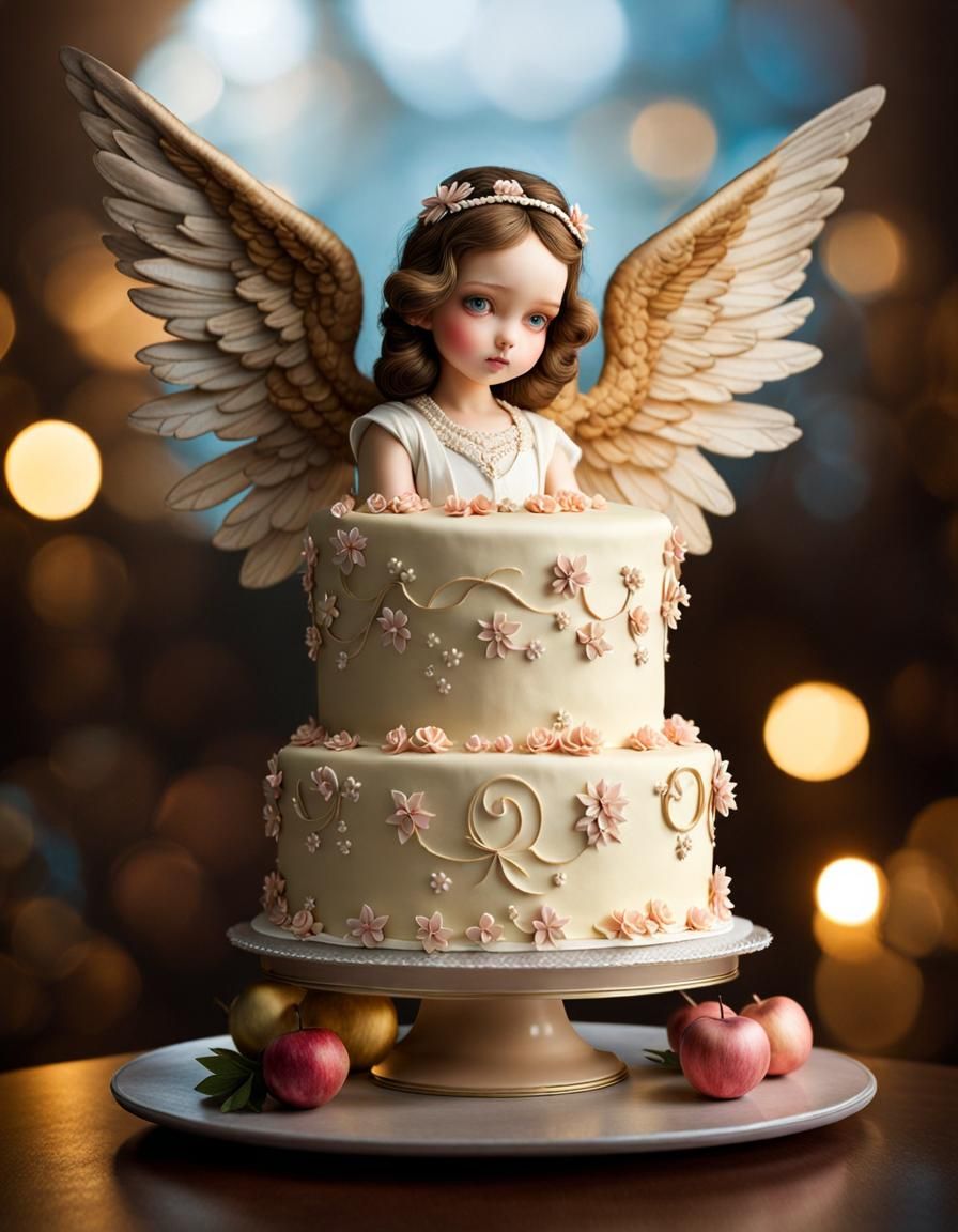Angel Food Cake - AI Generated Artwork - NightCafe Creator