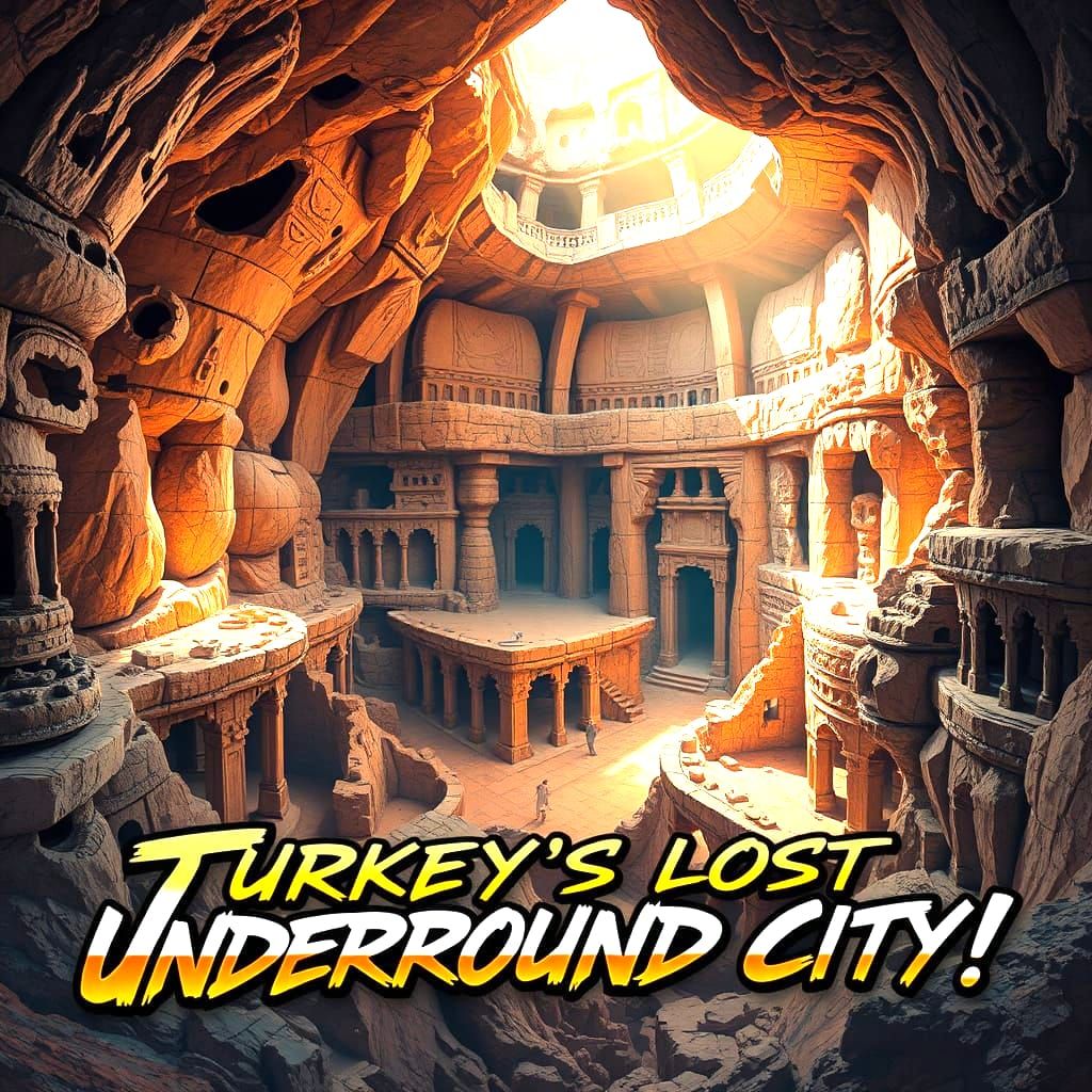 Surreal Underground Metropolis Unveiled in Vibrant... - AI Art