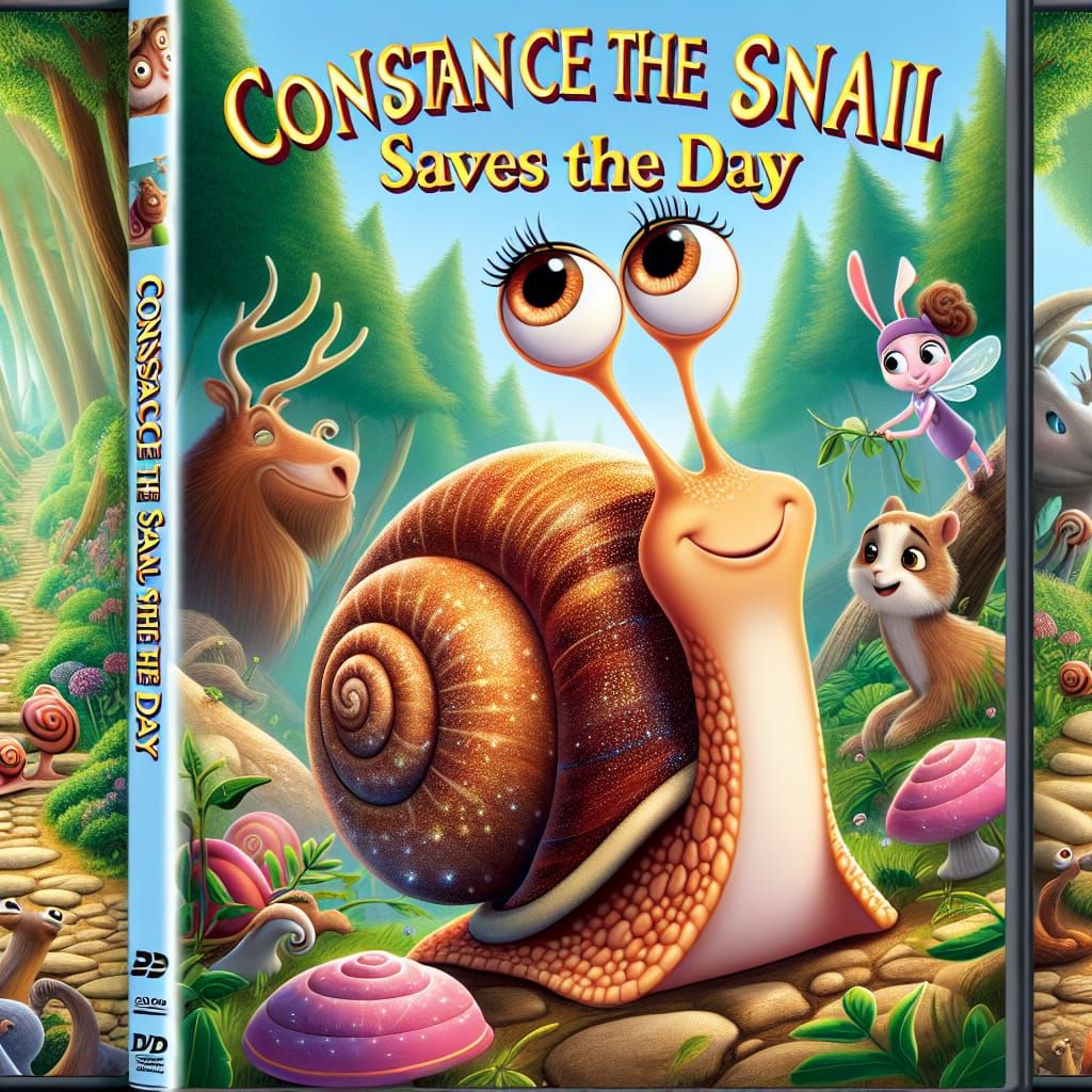 Whimsical Snail Adventure on a Forest Path - AI Art