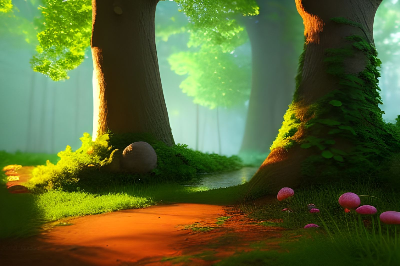 Forest Scene [Test] - AI Generated Artwork - NightCafe Creator