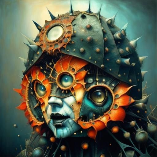 Pinhead (from Hellraiser), black background, high detailed intricate ...