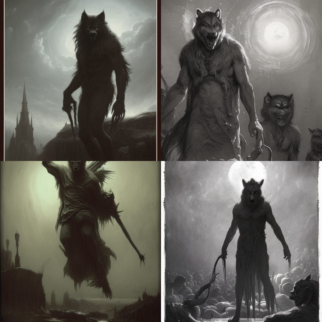 Werewolf - AI Generated Artwork - NightCafe Creator