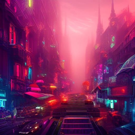 neon hub - AI Generated Artwork - NightCafe Creator