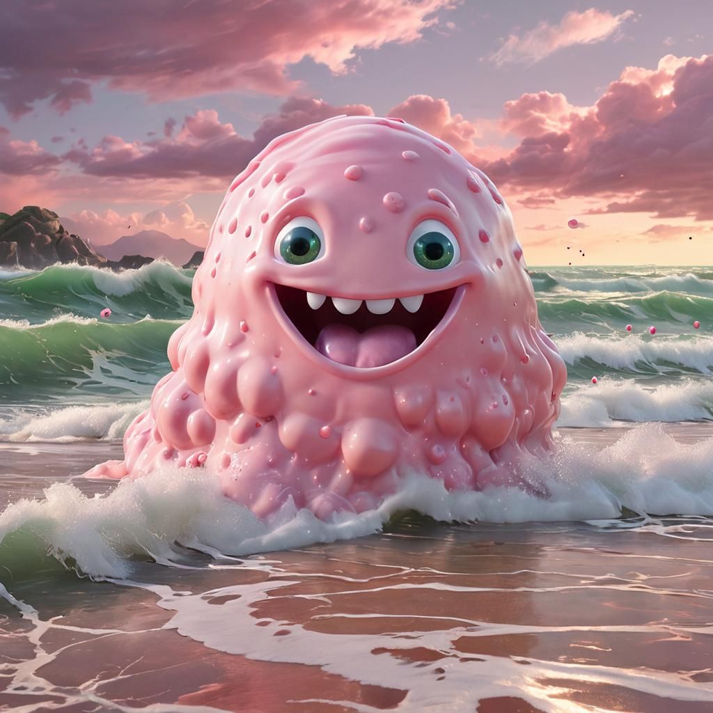 Blobby the friendly blob - AI Generated Artwork - NightCafe Creator