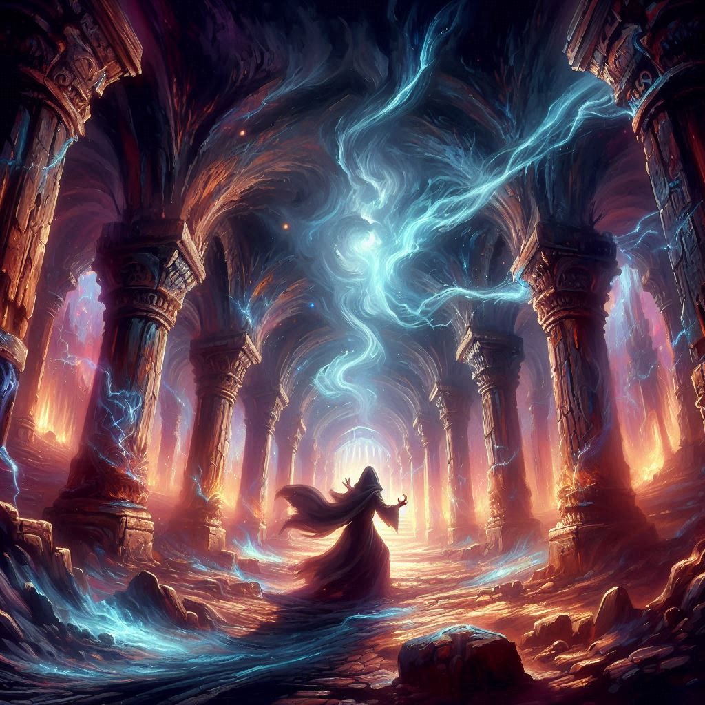 Catacombs of Azurium - AI Generated Artwork - NightCafe Creator