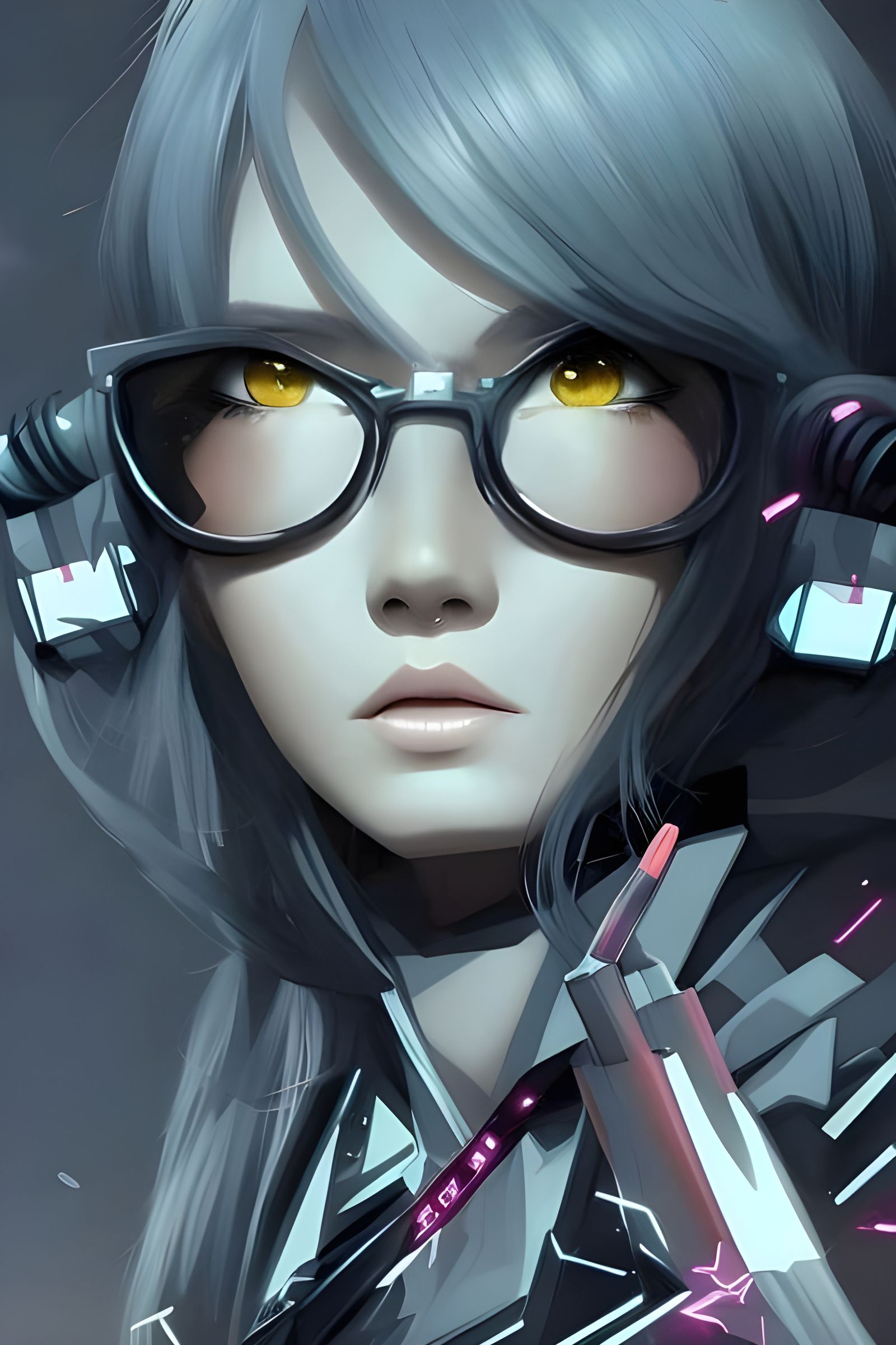 Cyberpunk Grey-kun (Phase 3) - AI Generated Artwork - NightCafe Creator