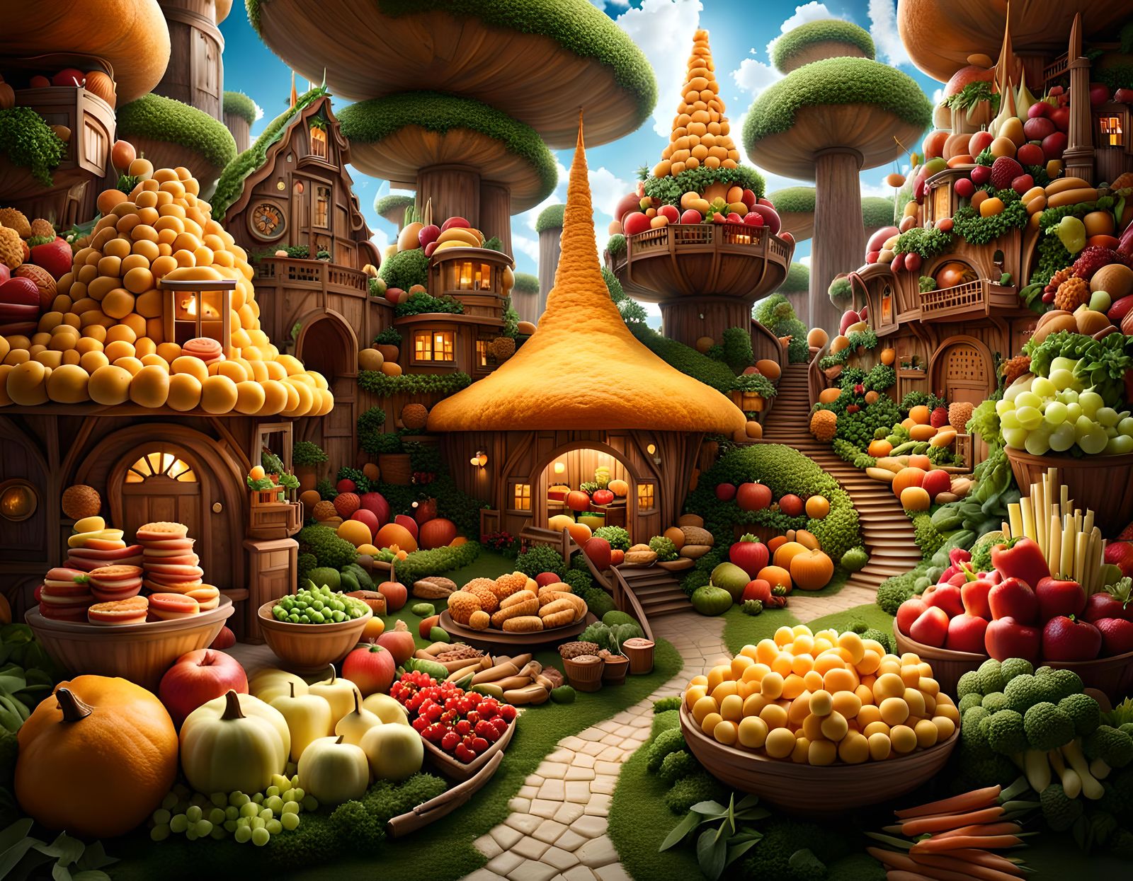fantasy food world - AI Generated Artwork - NightCafe Creator