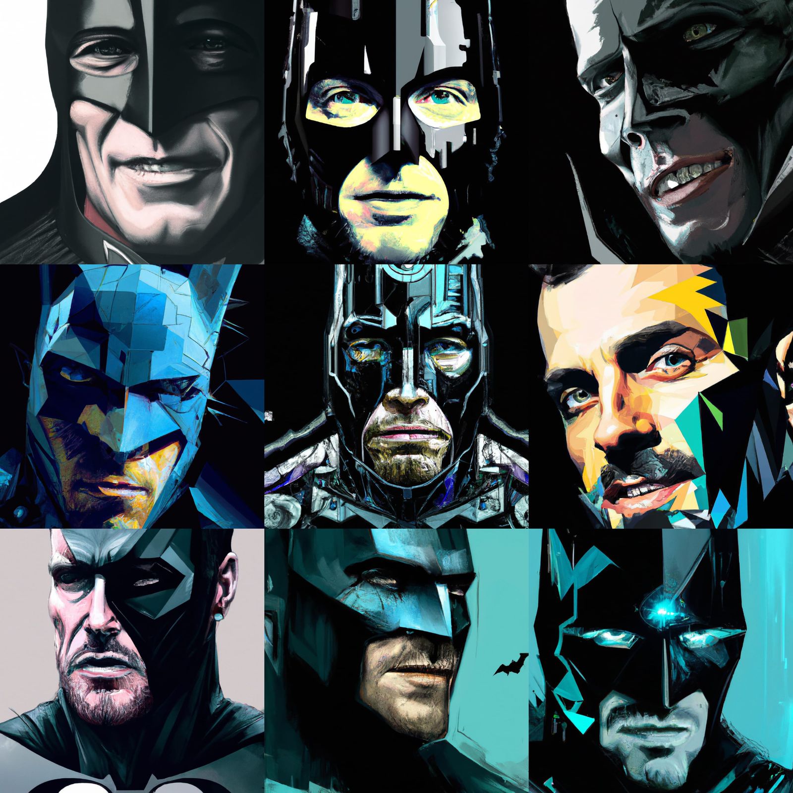 art portrait of Batman,8k,by tristan eaton,Stanley Artgermm,Tom Bagshaw ...