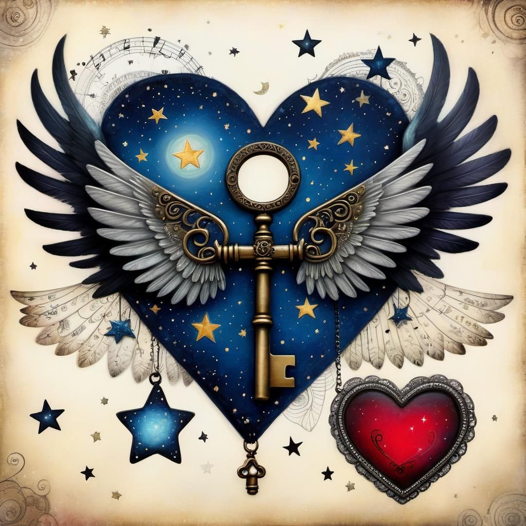Magical key of the heart - AI Generated Artwork - NightCafe Creator