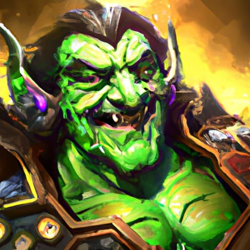 Green Margaret Thatcher as an orc chad world of Warcraft Garrosh ...