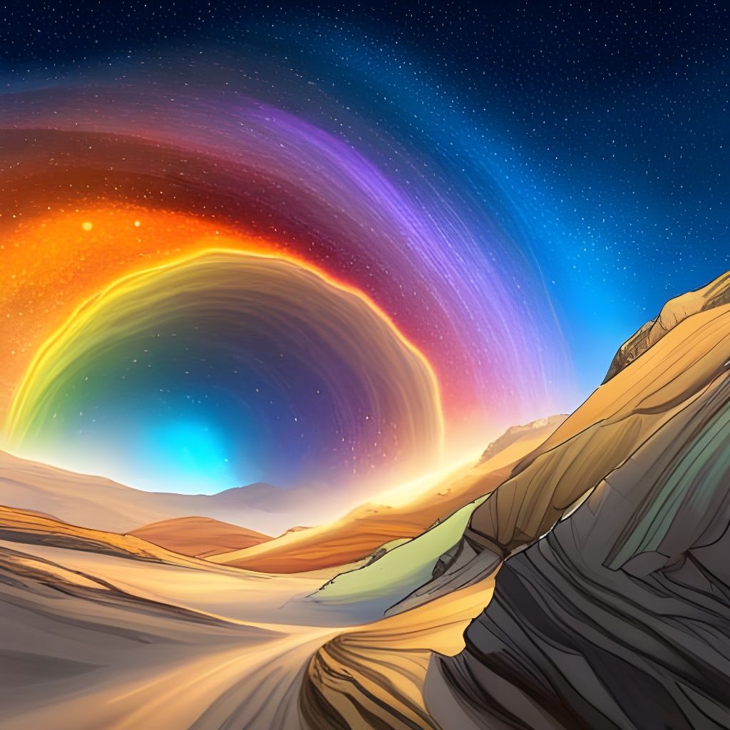 Rainbow Starscape - AI Generated Artwork - NightCafe Creator