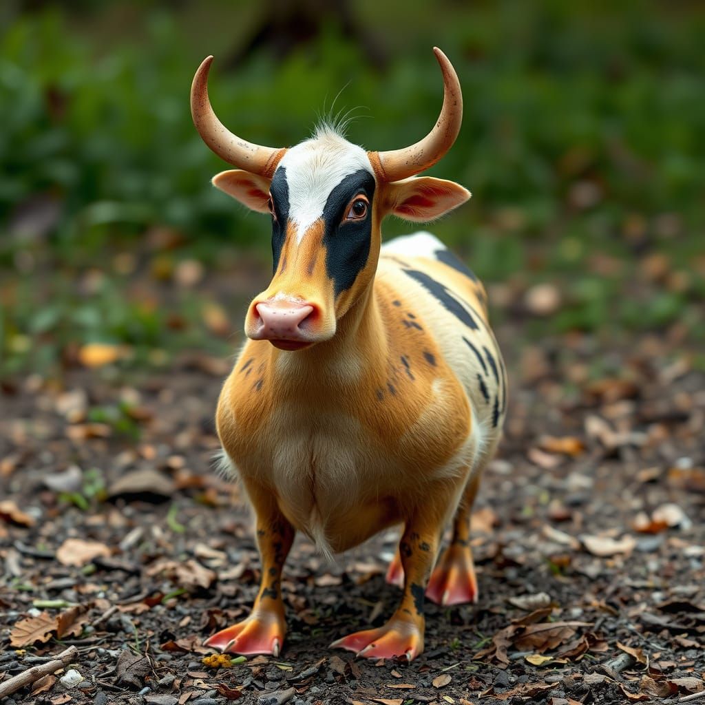 Cow duck hybrid - Cow Duck Hybrid in Whimsical Fantasy Art