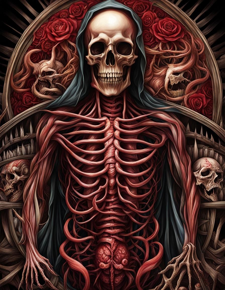 Anatomy Skeleton - AI Generated Artwork - NightCafe Creator