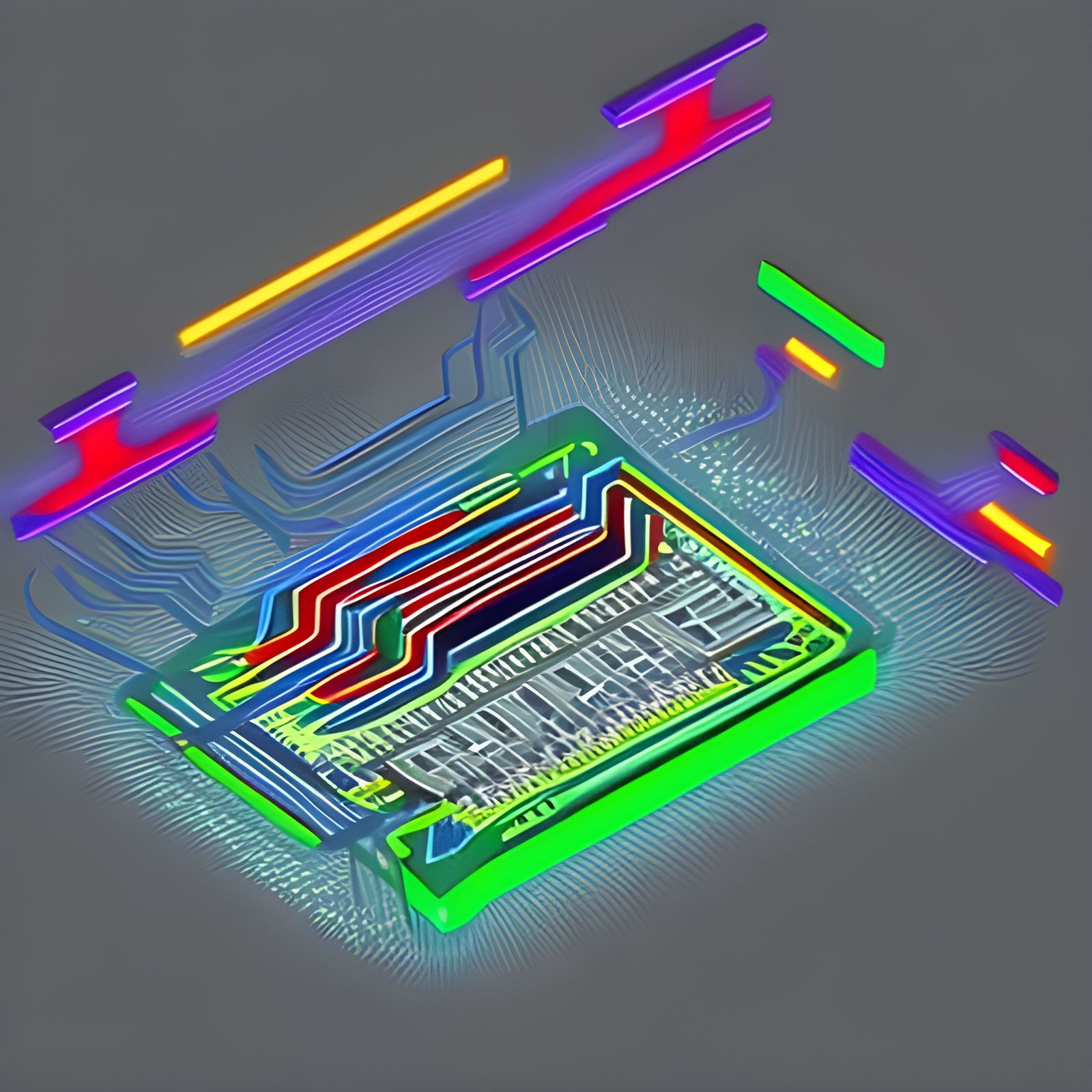 Microchip, The Spark That Lit The Space Race - AI Generated Artwork ...
