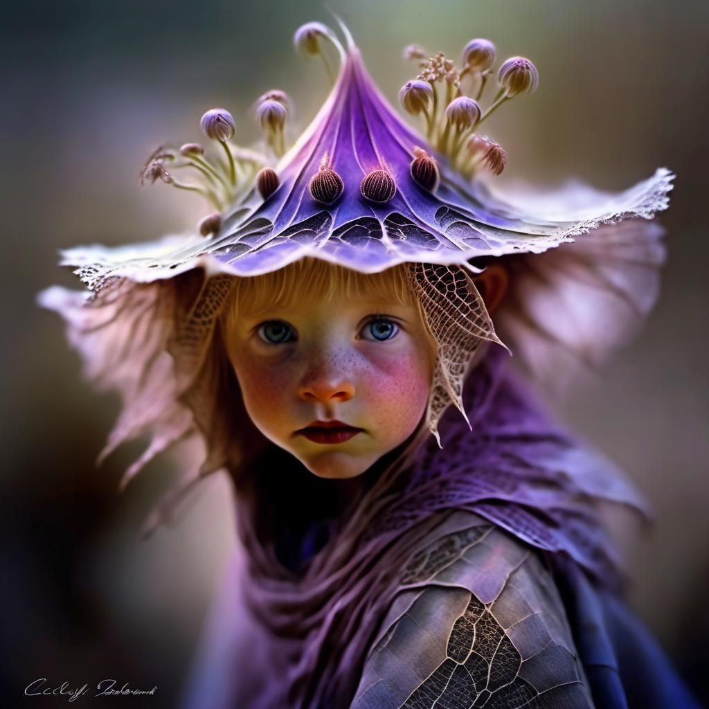 Violet Wiccan Child!!!! - AI Generated Artwork - NightCafe Creator