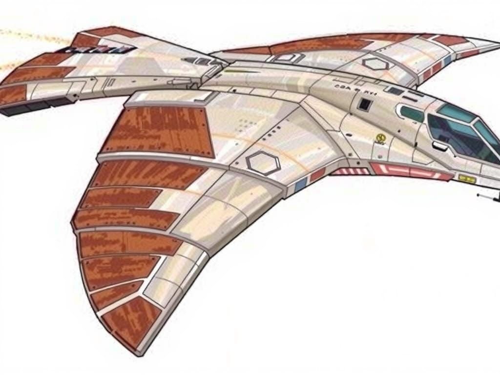 Sleek Space Fighter Radiates Power in a Cosmic Aes... - AI Art