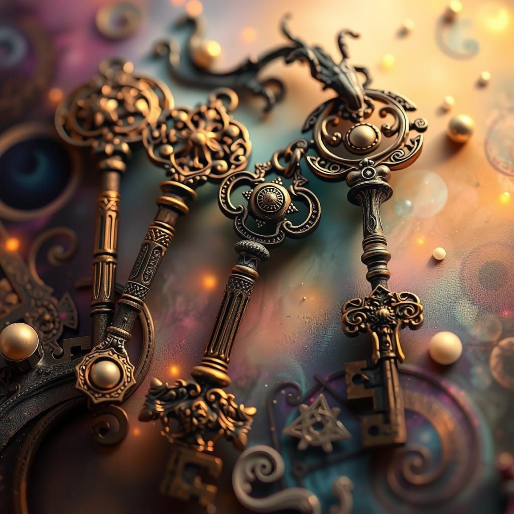 Magical keys - Mystical Keys in Dreamlike Colors