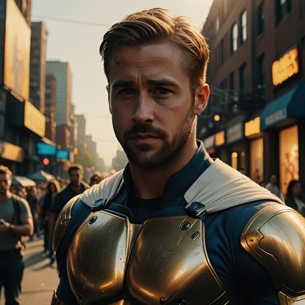 Hyperrealistic Portrait of a Canadian Superhero in... - AI Art