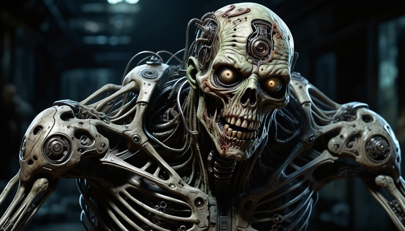Biomechanical undead - AI Generated Artwork - NightCafe Creator