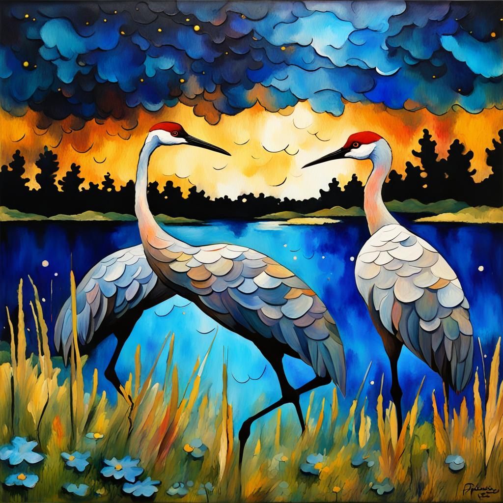 Painting by Pablo Picasso :: alcohol ink art :: watercolor sandhill ...