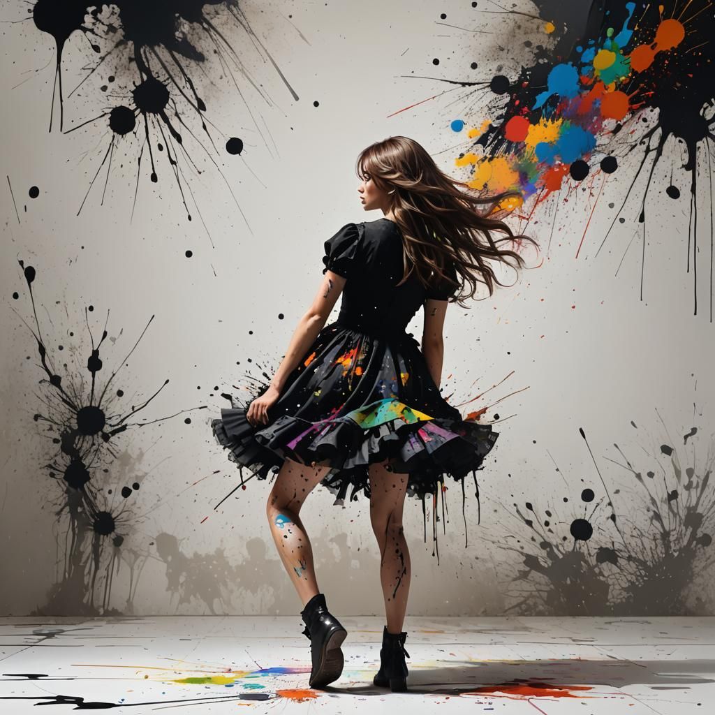 Colourful splatter - AI Generated Artwork - NightCafe Creator