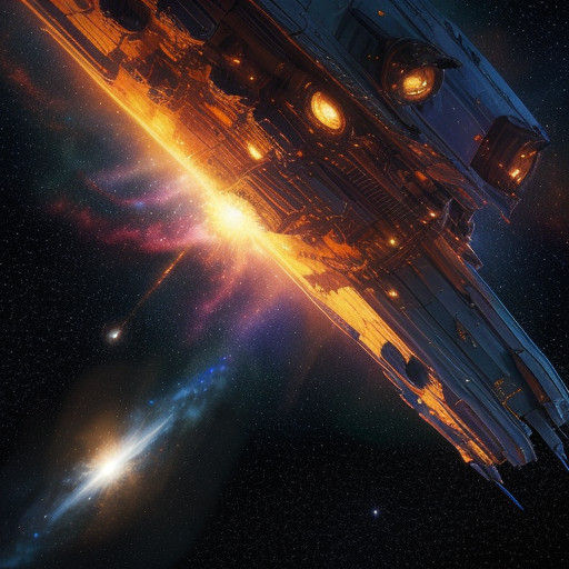 Proxima Centauri - Vibrant Starlight: Spaceship Approaches P...