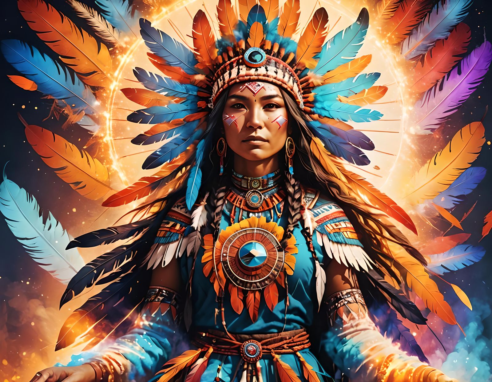 indigenous woman - AI Generated Artwork - NightCafe Creator