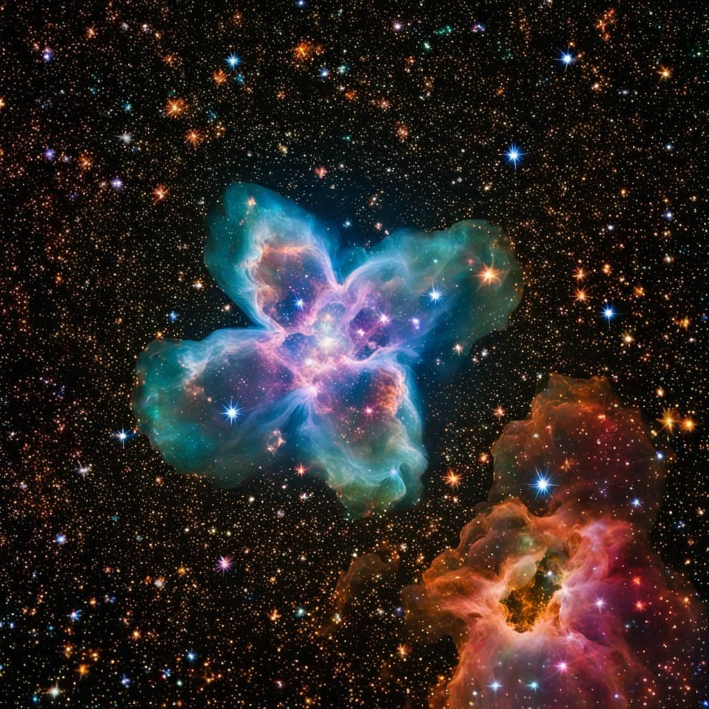 The Flower Nebula - AI Generated Artwork - NightCafe Creator