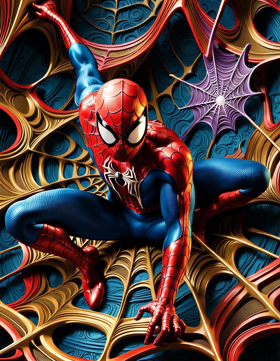 Spider-Man, Three-Dimensional Action Figure - AI Generated Artwork ...