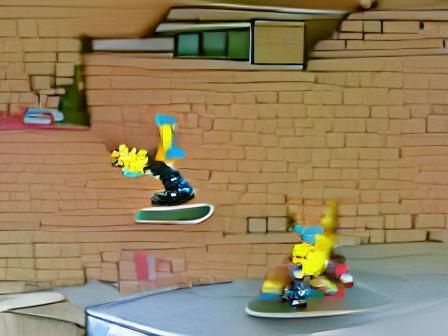 Bart Simpson doing a kick flip. - AI Generated Artwork - NightCafe Creator