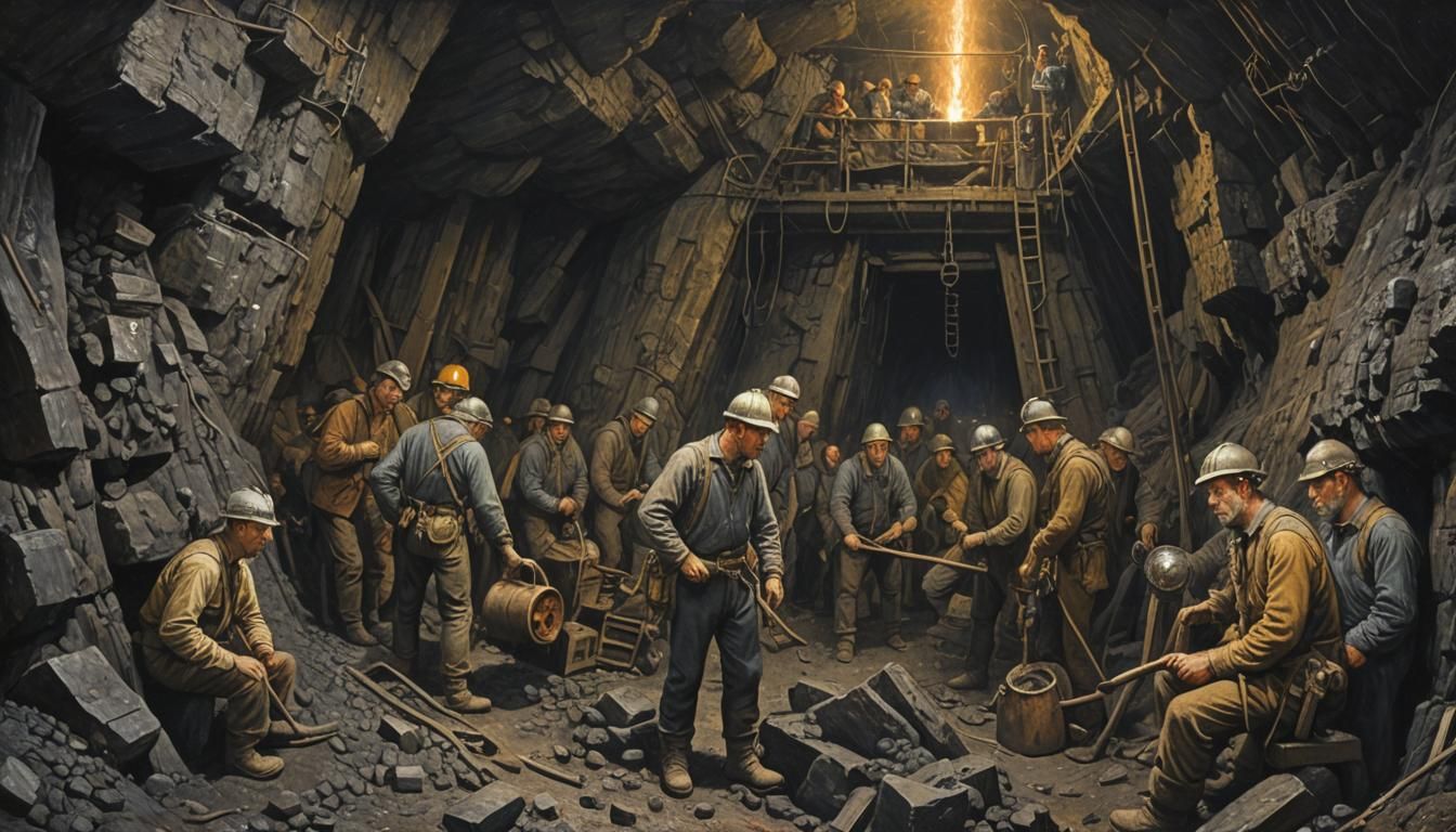 19th Century coal mine - AI Generated Artwork - NightCafe Creator