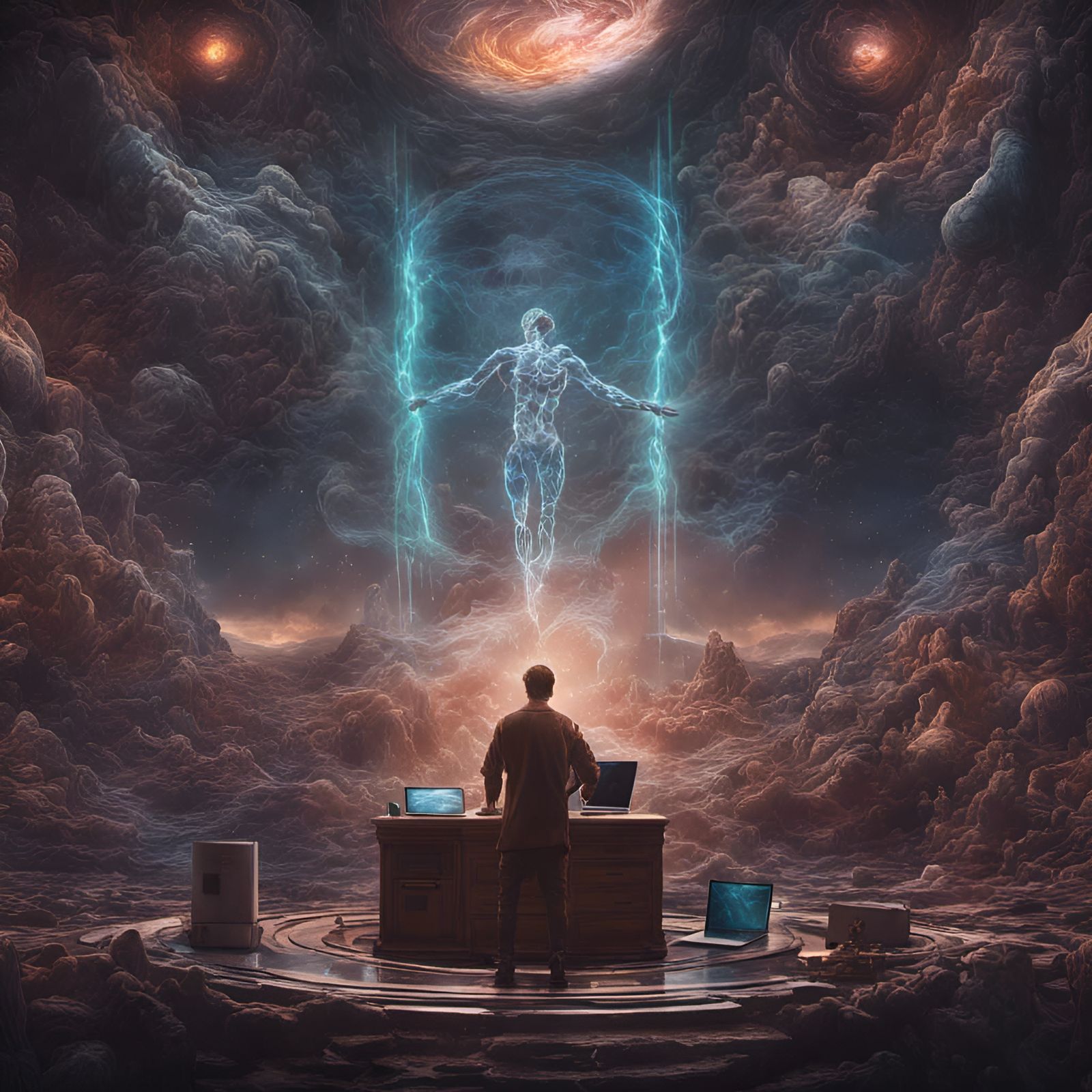 The genesis creation of artificial intelligence, creation of adam ...