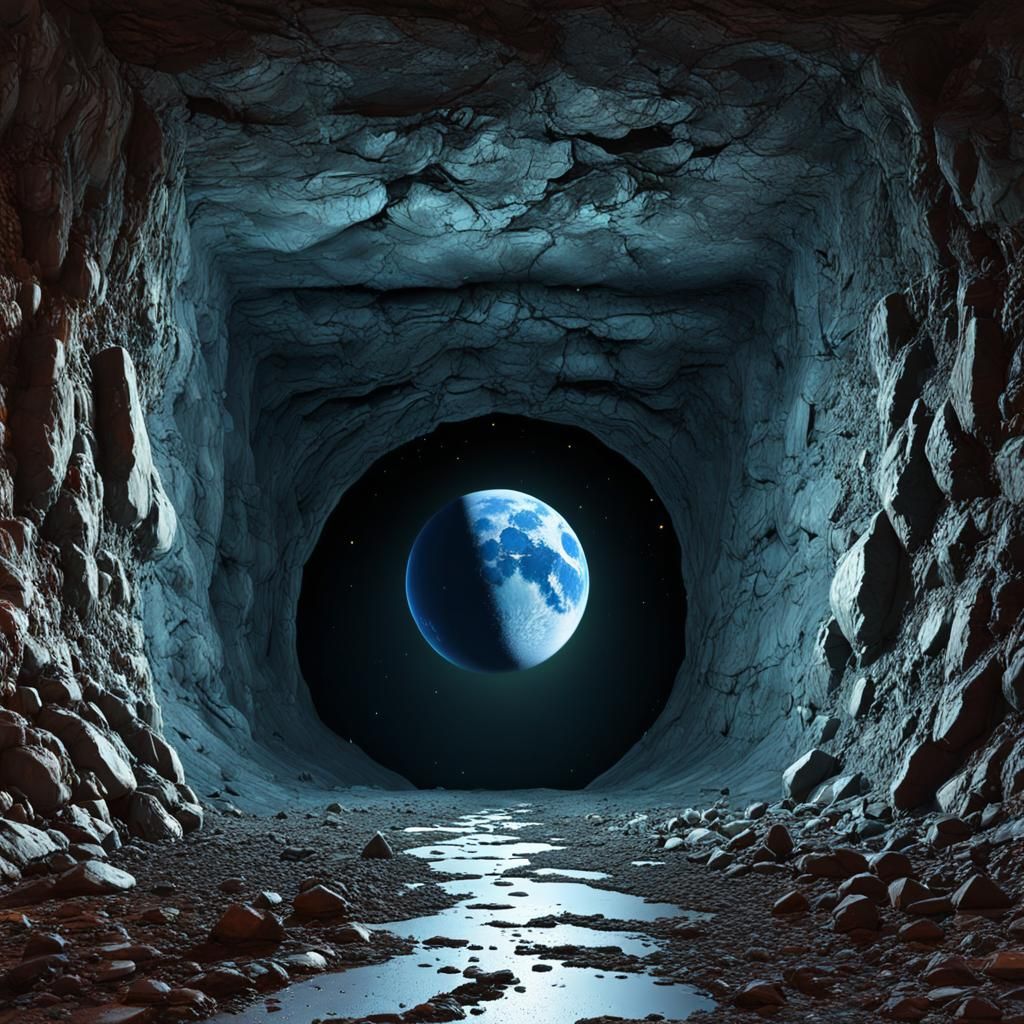 A tunnel from the earth to the moon - AI Generated Artwork - NightCafe ...