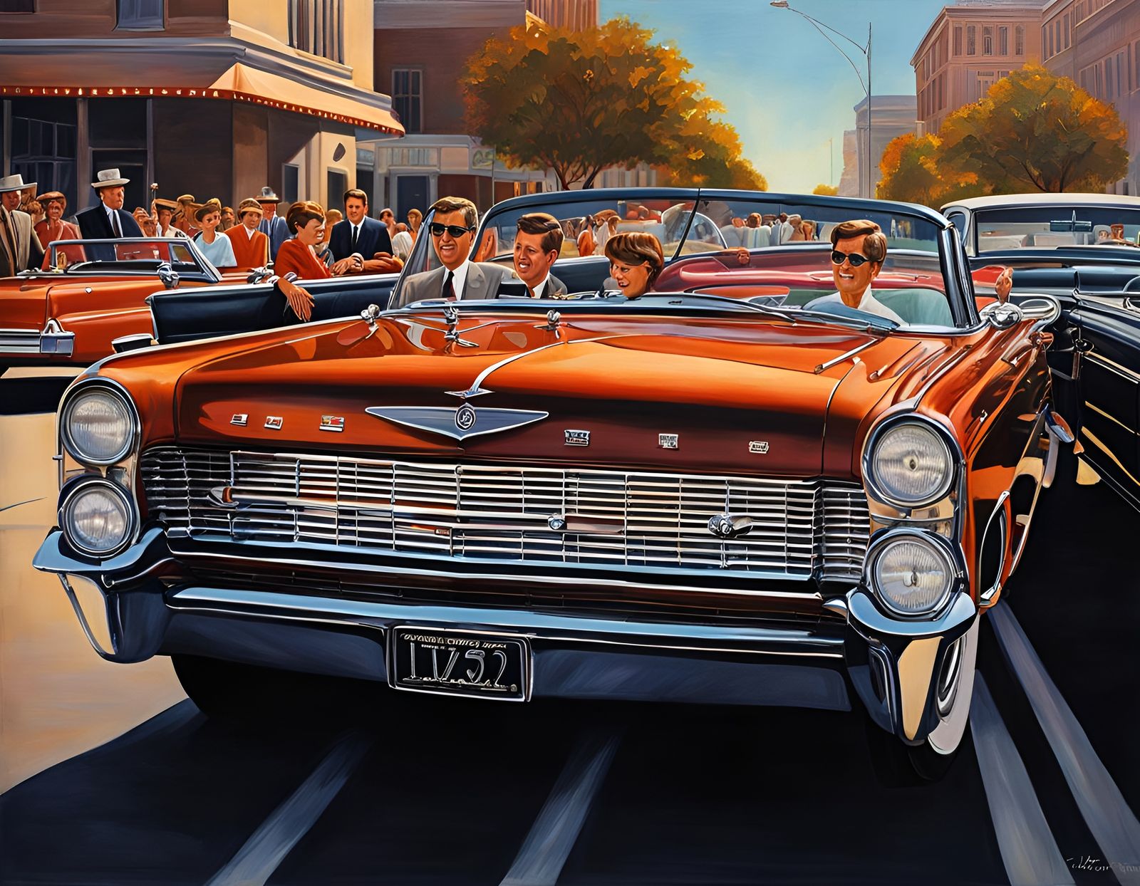 JFK Motorcade - AI Generated Artwork - NightCafe Creator