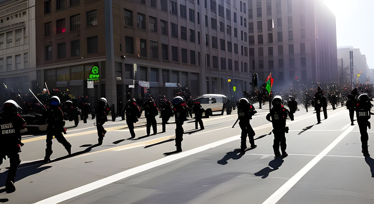 Protest VII: It's About to Get Violent! - AI Generated Artwork ...