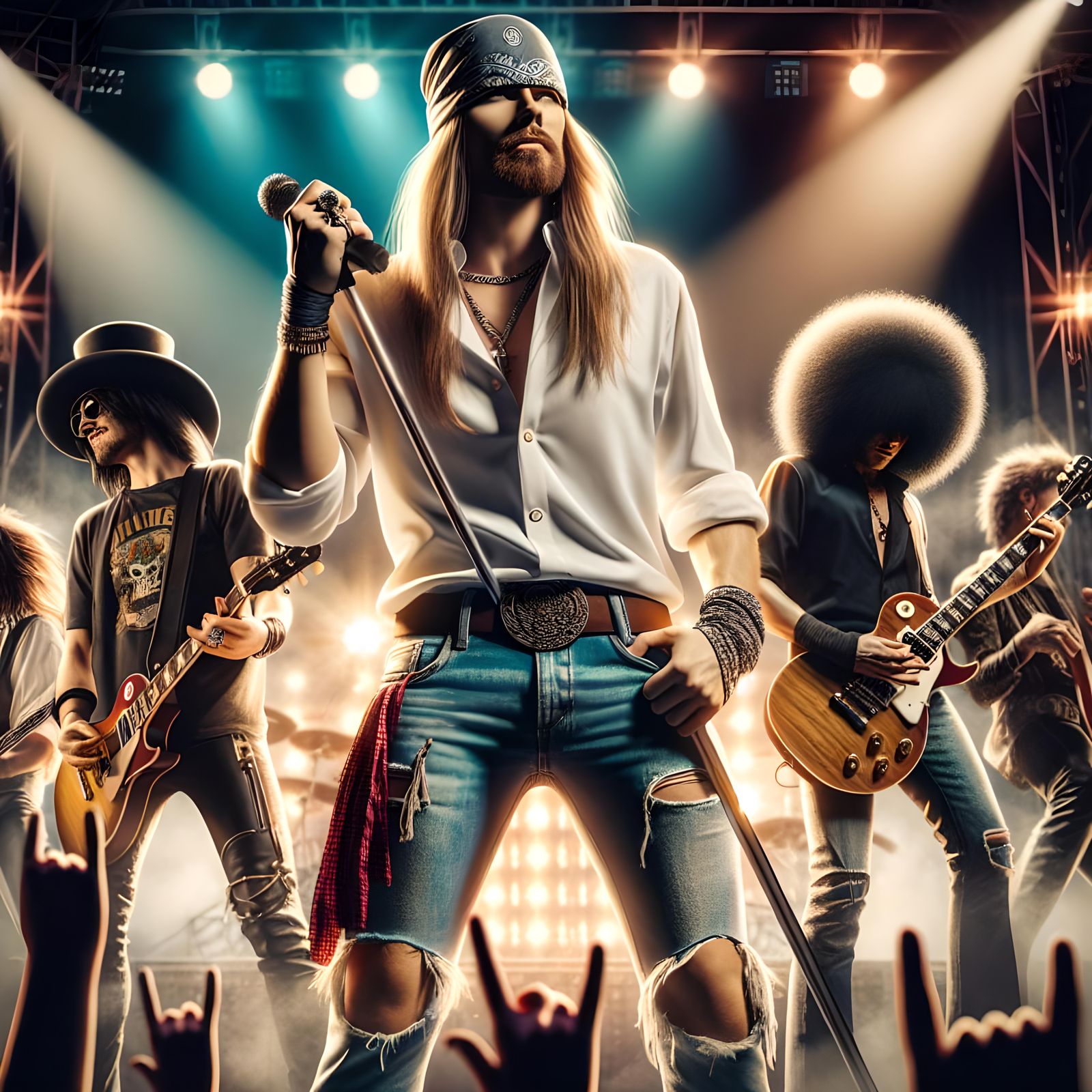 Axl Rose, Guns N' Roses - AI Generated Artwork - NightCafe Creator