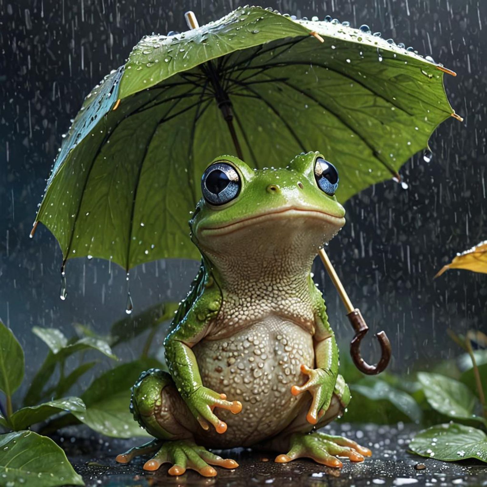 Rainy Froggy - AI Generated Artwork - NightCafe Creator
