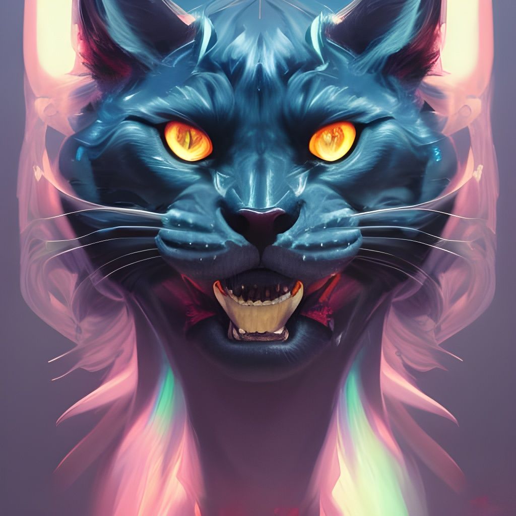 Demonic Eldridge hellcat - AI Generated Artwork - NightCafe Creator