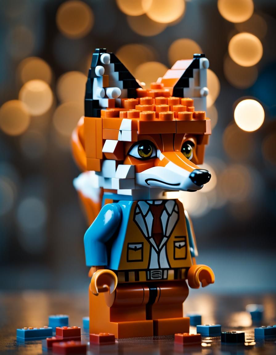 Lego Fox Minifig. - AI Generated Artwork - NightCafe Creator