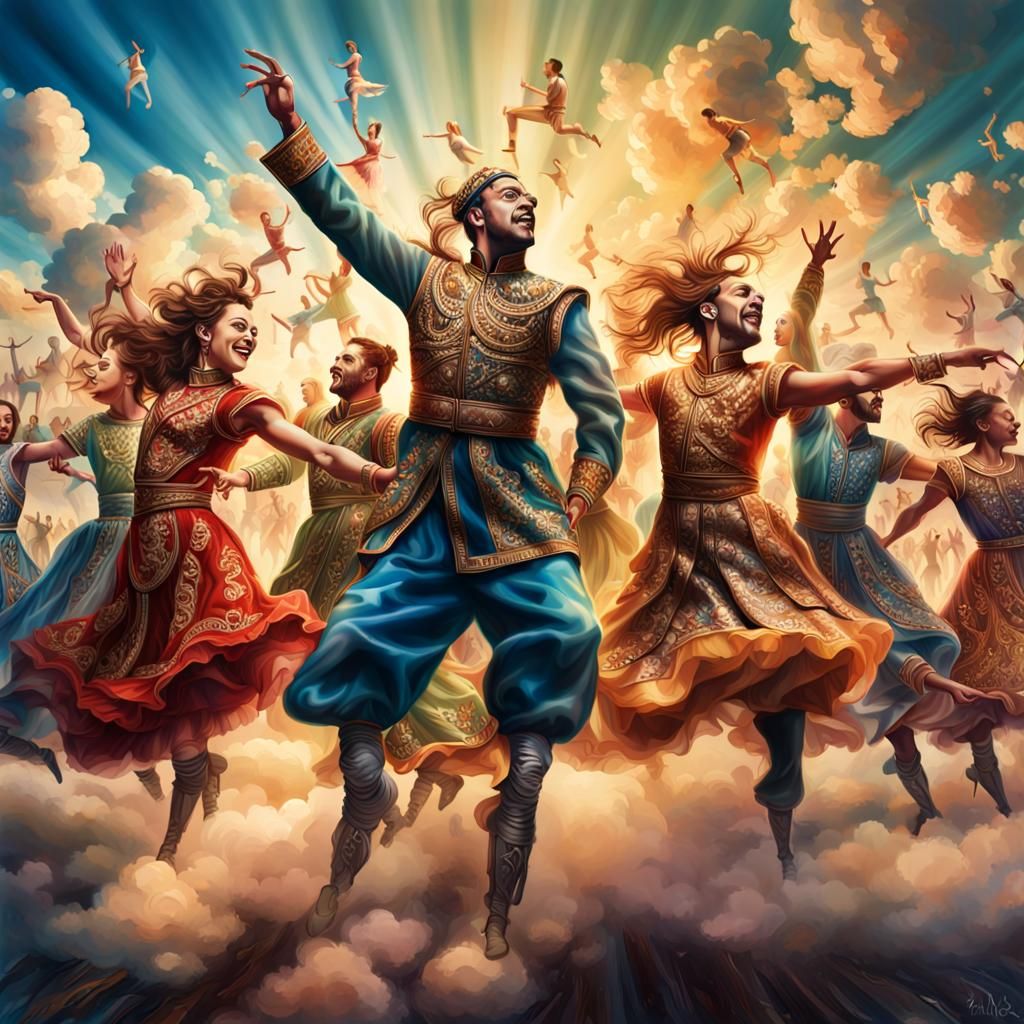 Dancing Above Clouds v3 - AI Generated Artwork - NightCafe Creator