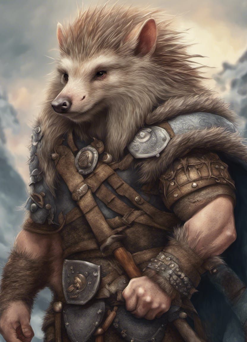 Viking Barbarian hedgehog - AI Generated Artwork - NightCafe Creator