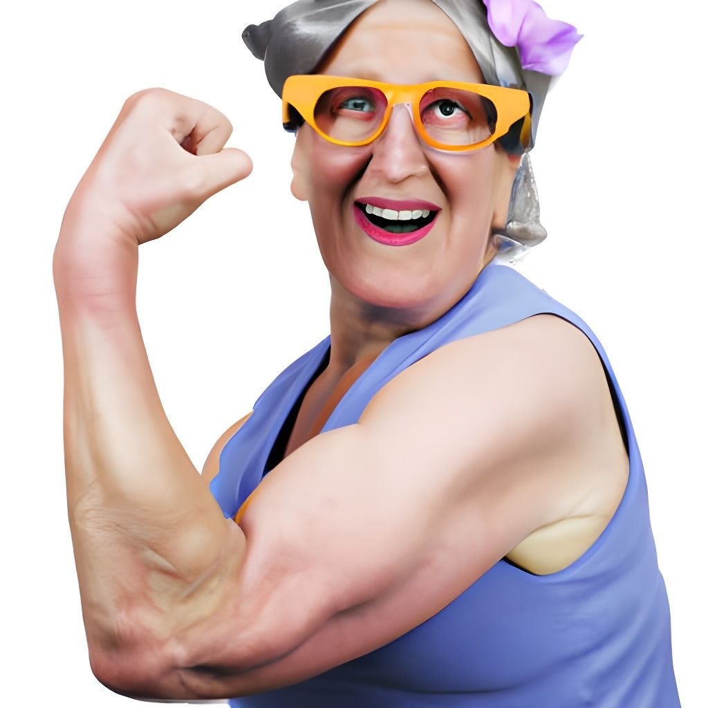 Roided Granny - AI Generated Artwork - NightCafe Creator