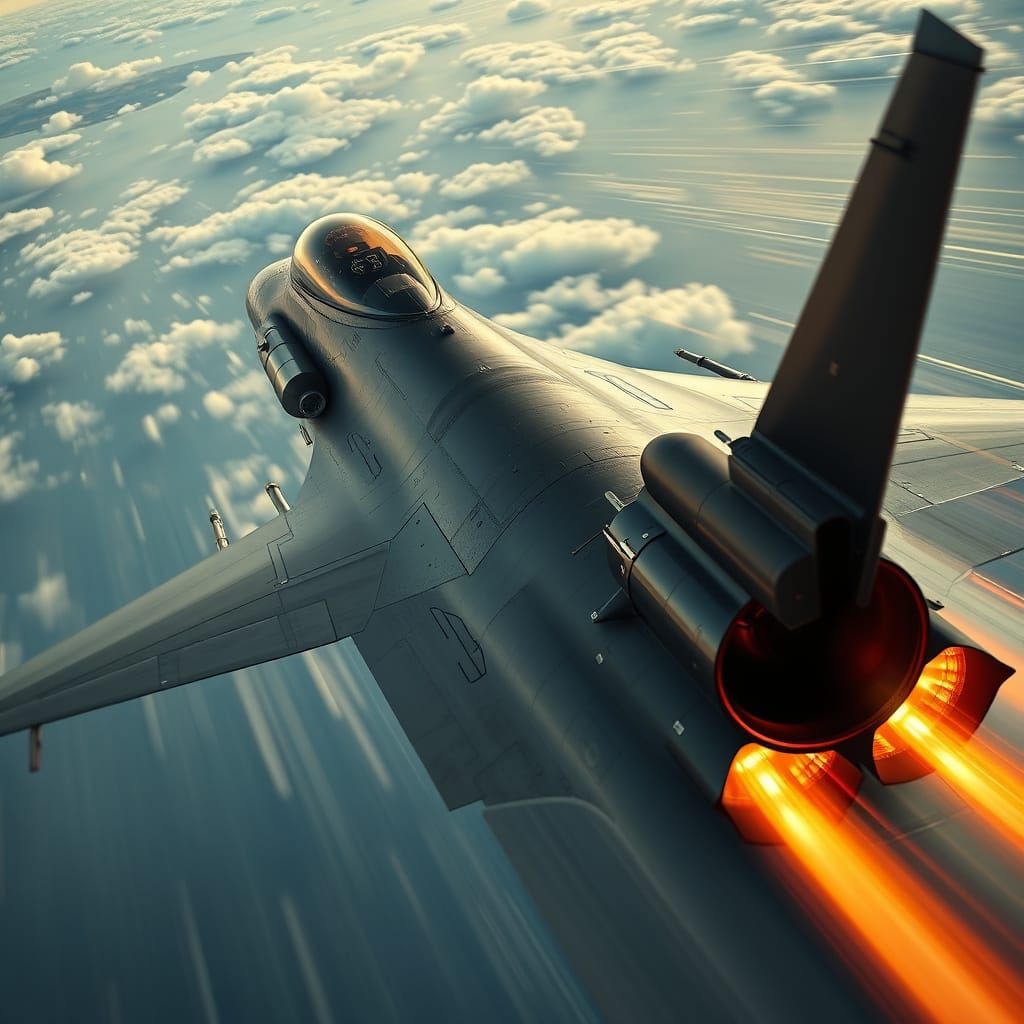 Hyper-Realistic Fighter Jet Soundscape: F-16 Falco... - AI Art