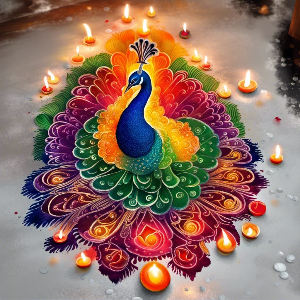 Diwali rangoli - AI Generated Artwork - NightCafe Creator