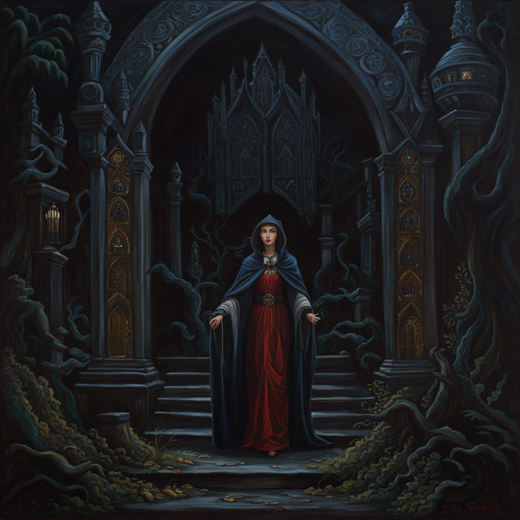 In the Dark of the Night, Evil Will Find Her - AI Generated Artwork ...