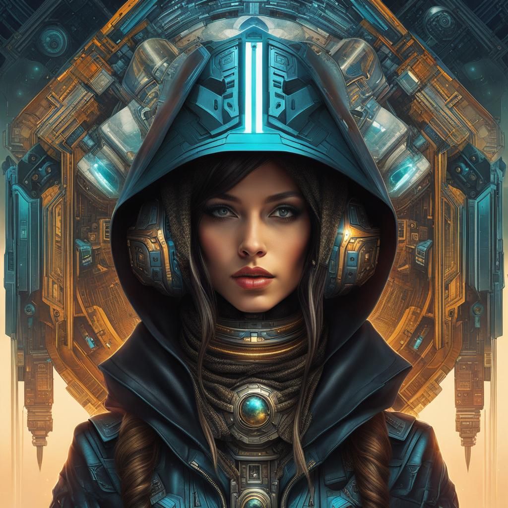 Cyber Witch - AI Generated Artwork - NightCafe Creator